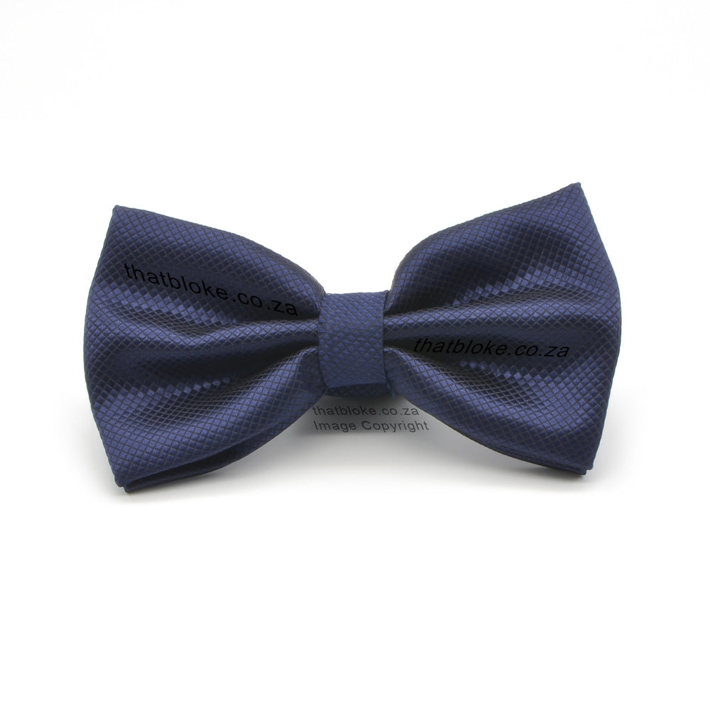 Navy Blue Bow Tie - Diamond Pattern — That Bloke