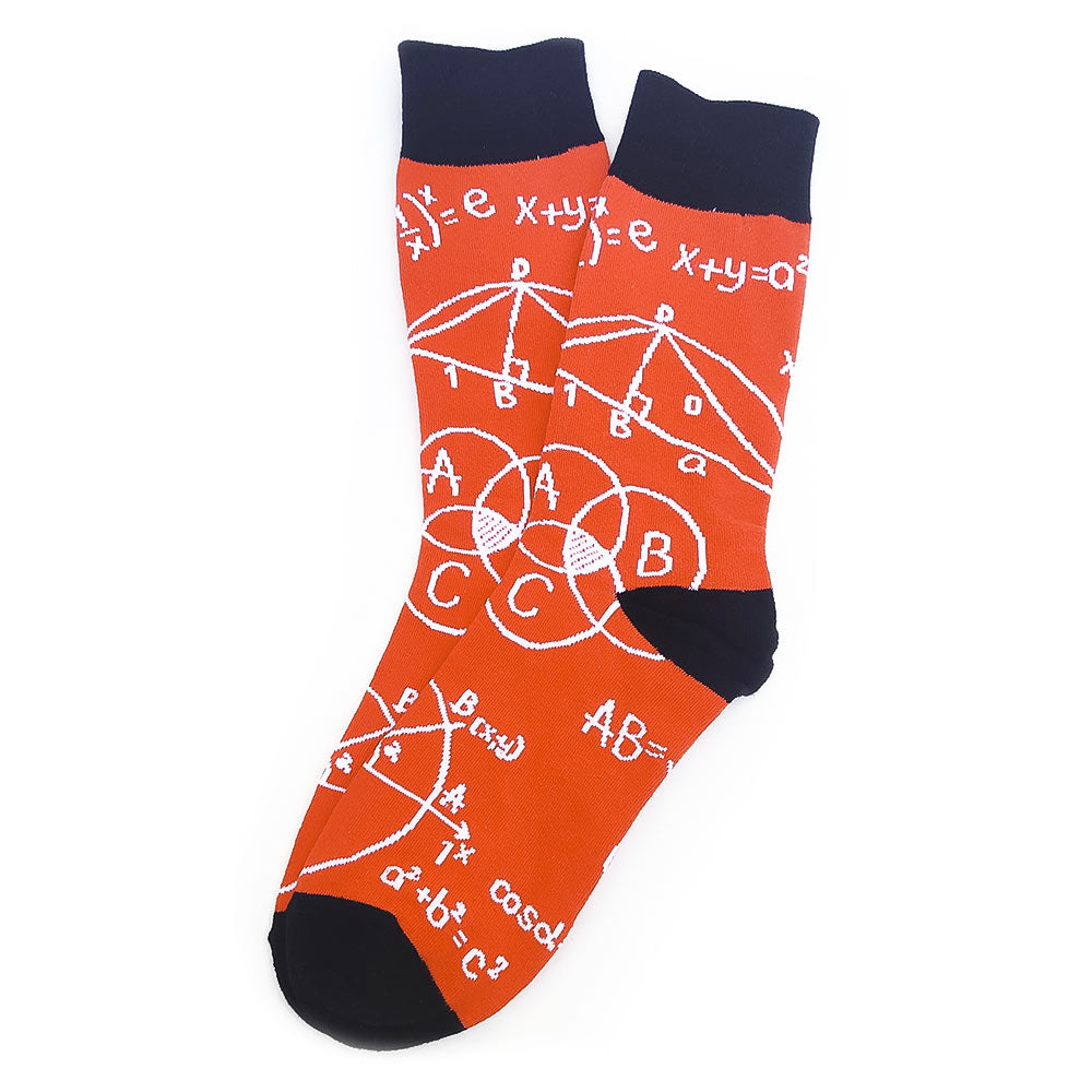 Formula Mathematics Socks - Cotton (Orange & Black) — That Bloke
