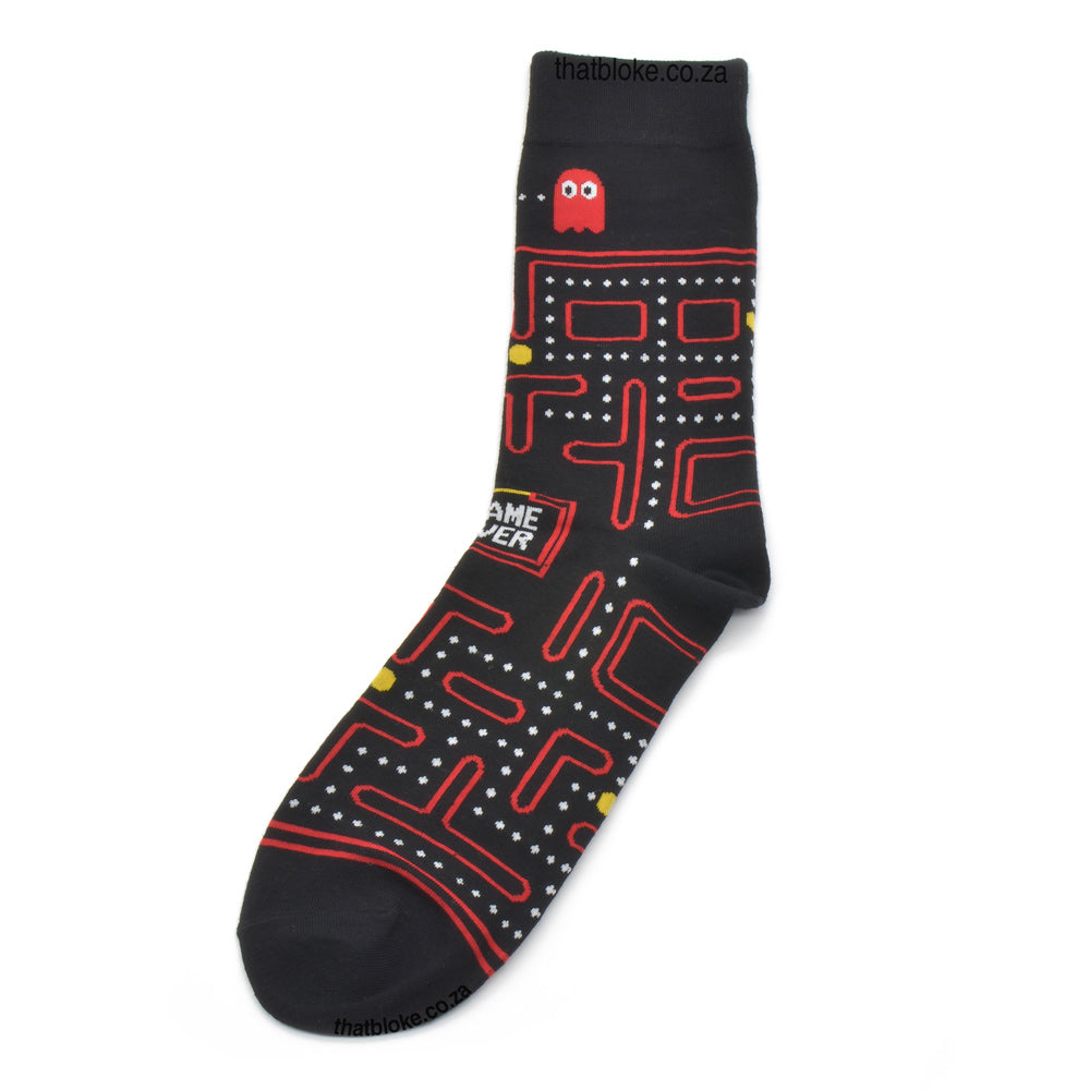 Pac-Man Socks - Cotton (Red & Black) — That Bloke