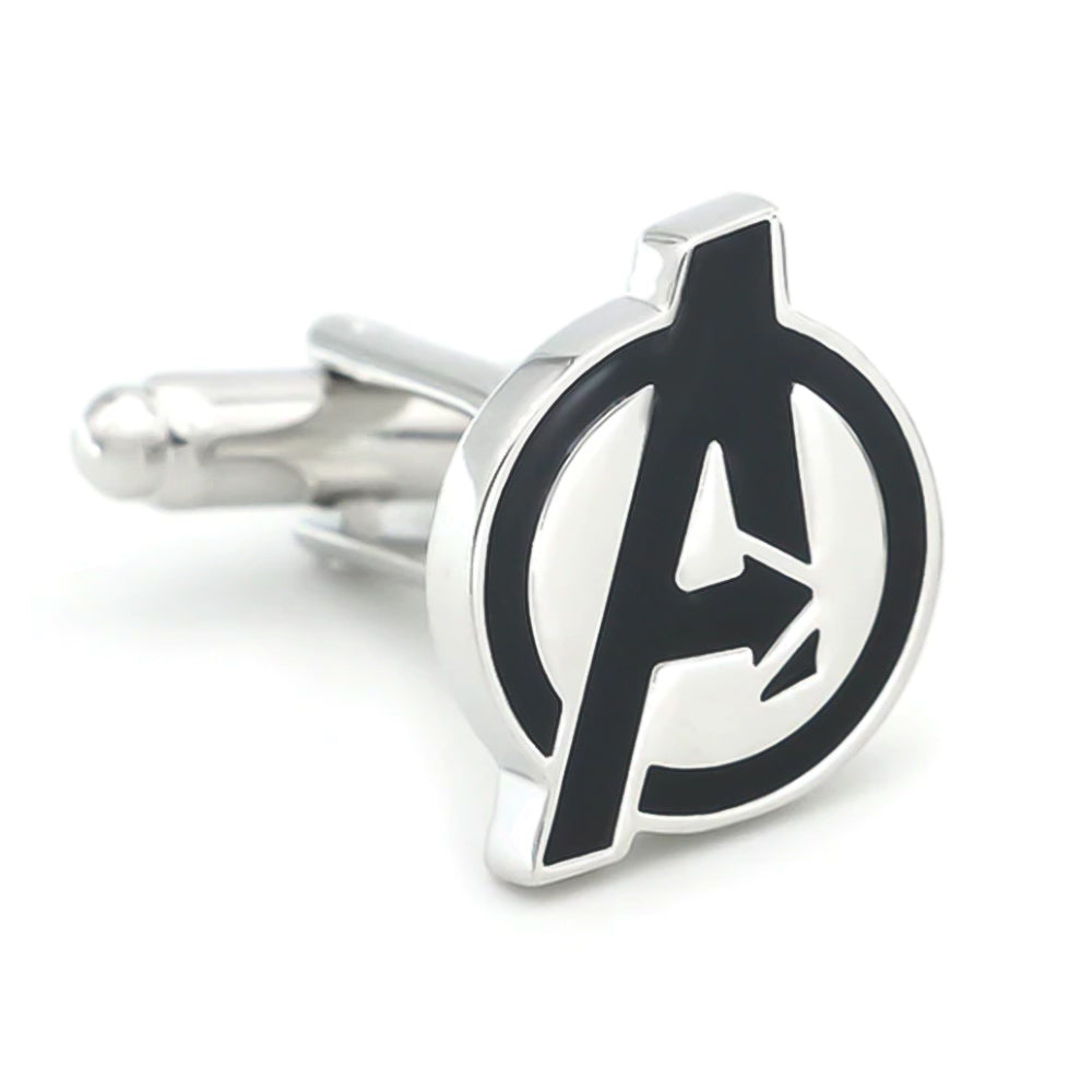 The Avengers Cufflinks - Superhero (Silver & Black) — That Bloke