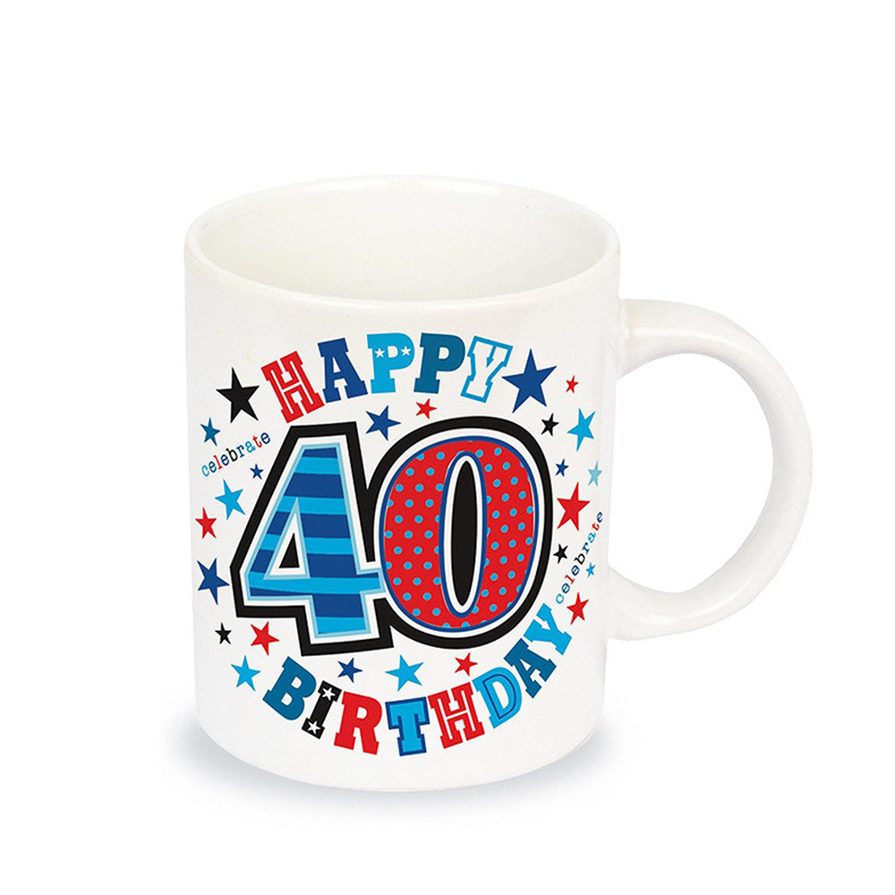 40th Birthday Mug - Colourful — That Bloke