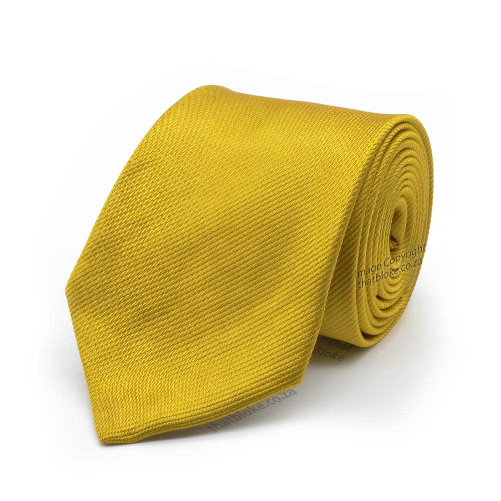 Golden Yellow Tie - Stripe Patterned — That Bloke